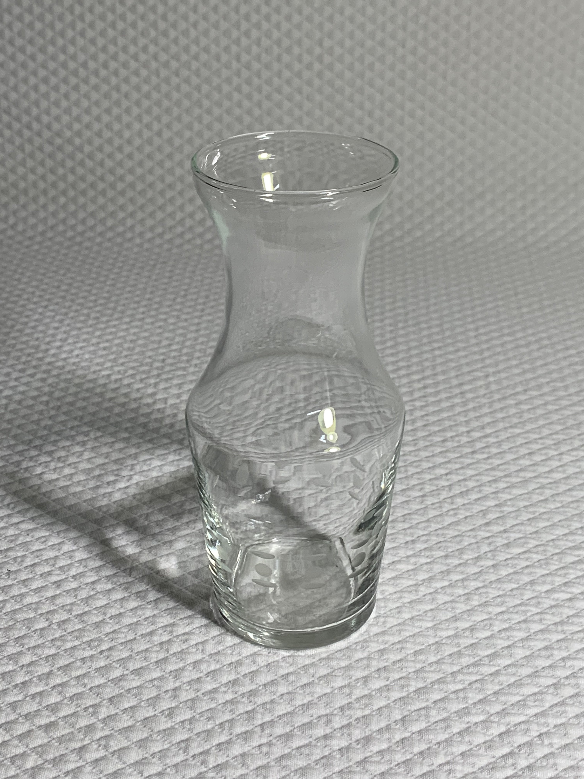 Vintage Petite Etched Glass Wine Carafe or Small Decanter. - Etsy