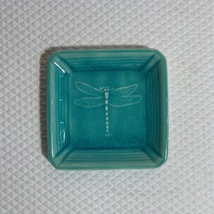 Turquoise Dragonfly Soap Dish Porcelain Made in Japan. - Etsy