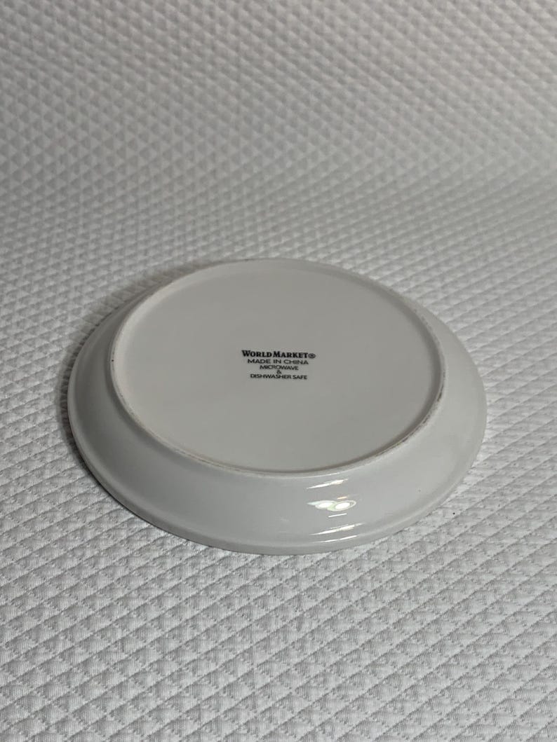 World Market White Porcelain Appetizer Plate - 7 Inch - Etsy