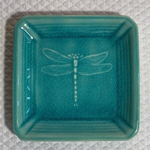 Turquoise Dragonfly Soap Dish Porcelain Made in Japan. - Etsy