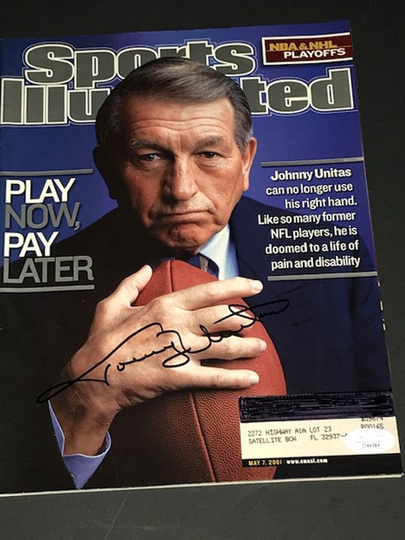 NFL Colts Johnny Unitas Autographed Sports Illustrated JSA - Etsy