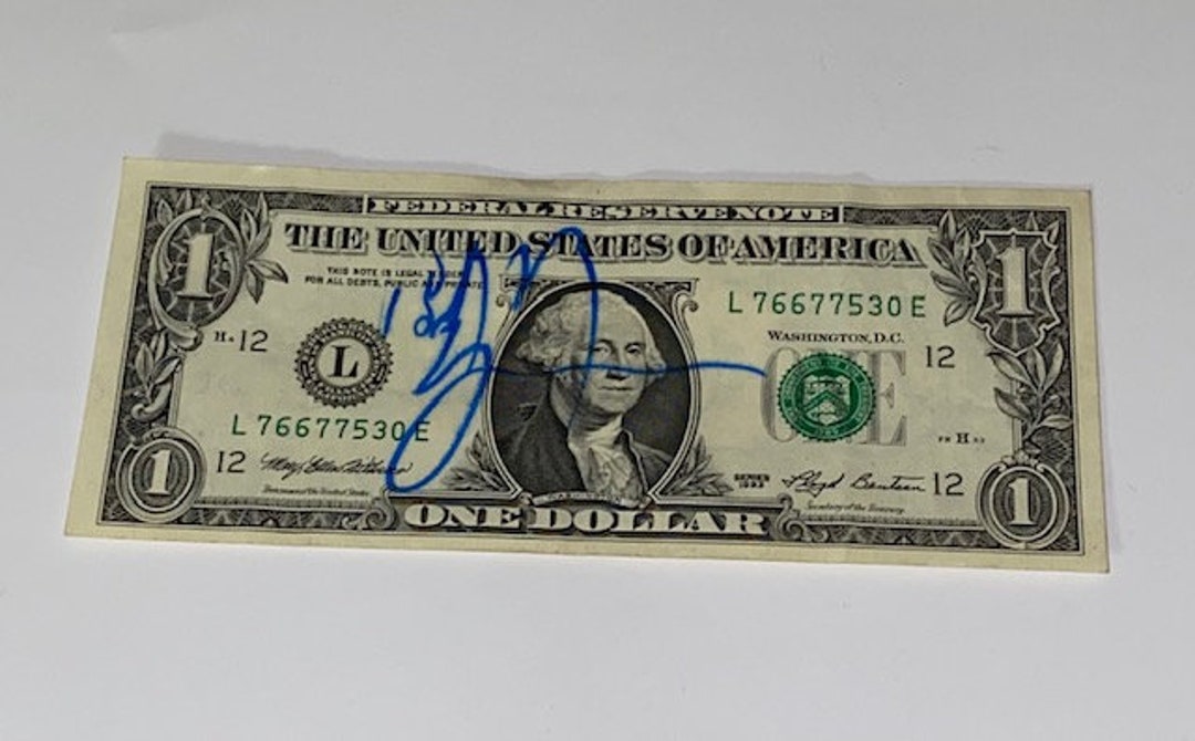 Billy Ray Cyrus Autographed Dollar Bill (JSA) - Etsy