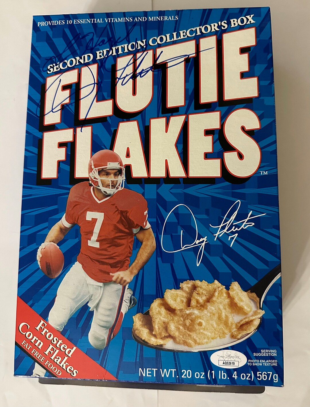 Doug Flutie Autographed Flutie Flakes Cereal Box (JSA) - Etsy