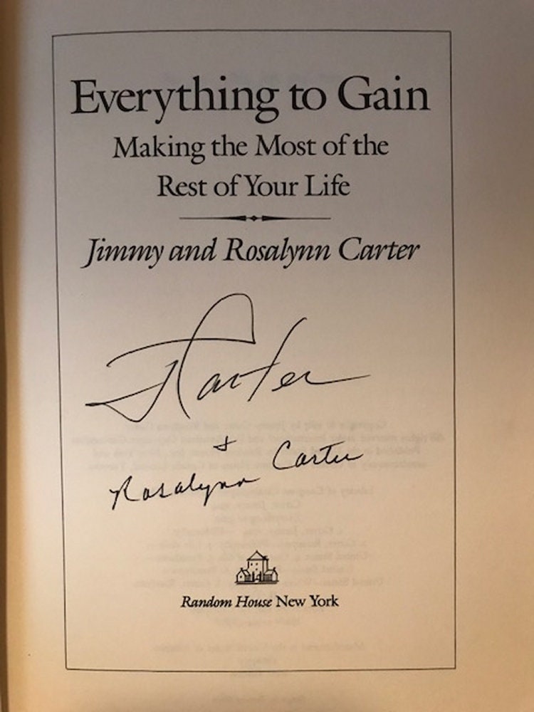 President Jimmy Carter and Rosalynn Carter Autographed Book (JSA LOA ...
