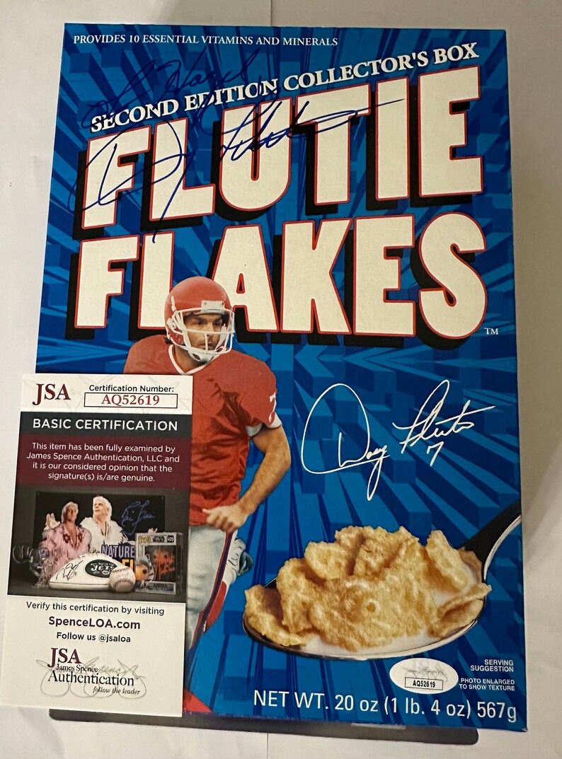 Doug Flutie Autographed Flutie Flakes Cereal Box (JSA) - Etsy