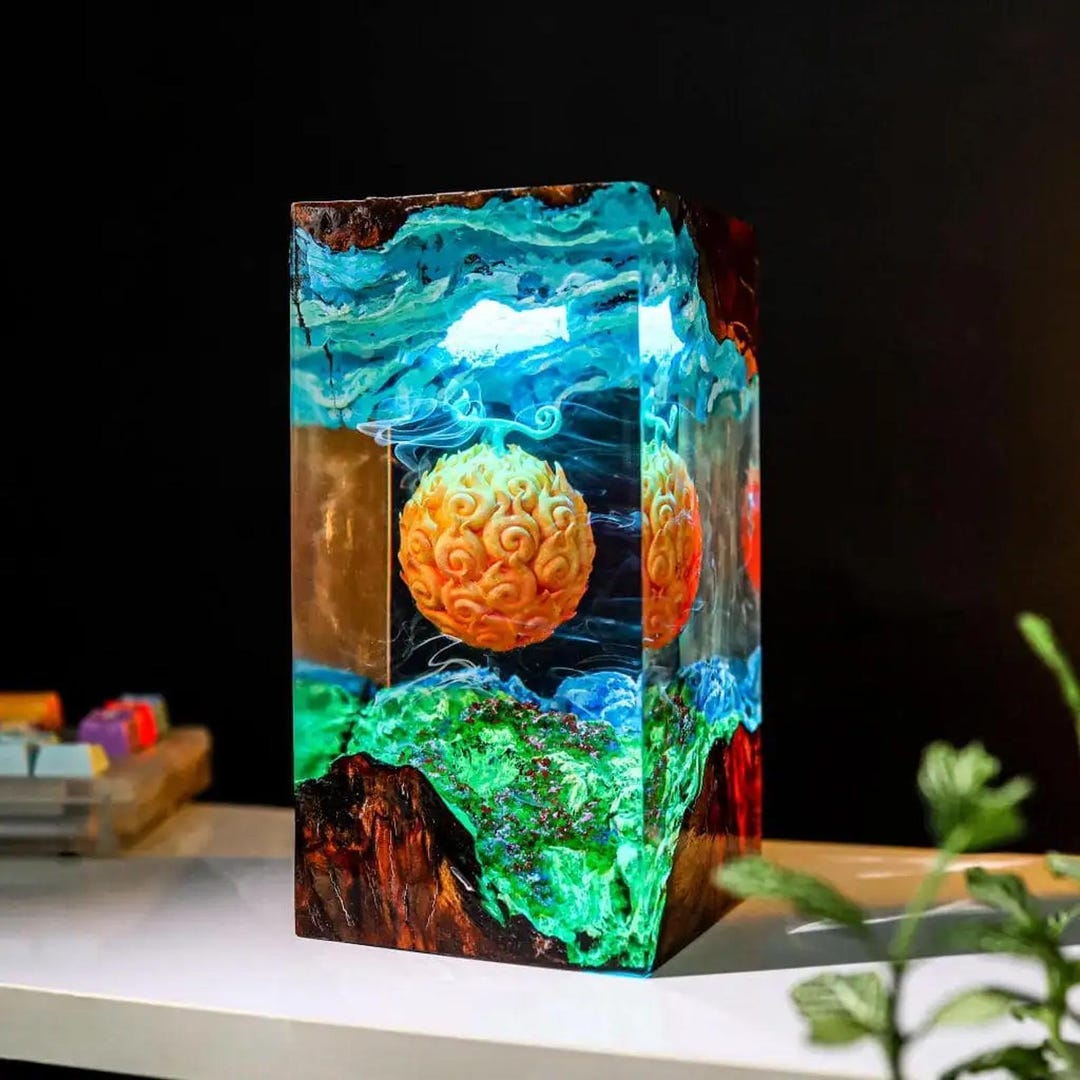 One Piece Cursed Devil Fruit Resin Lamp | Handmade LED Night Light ...