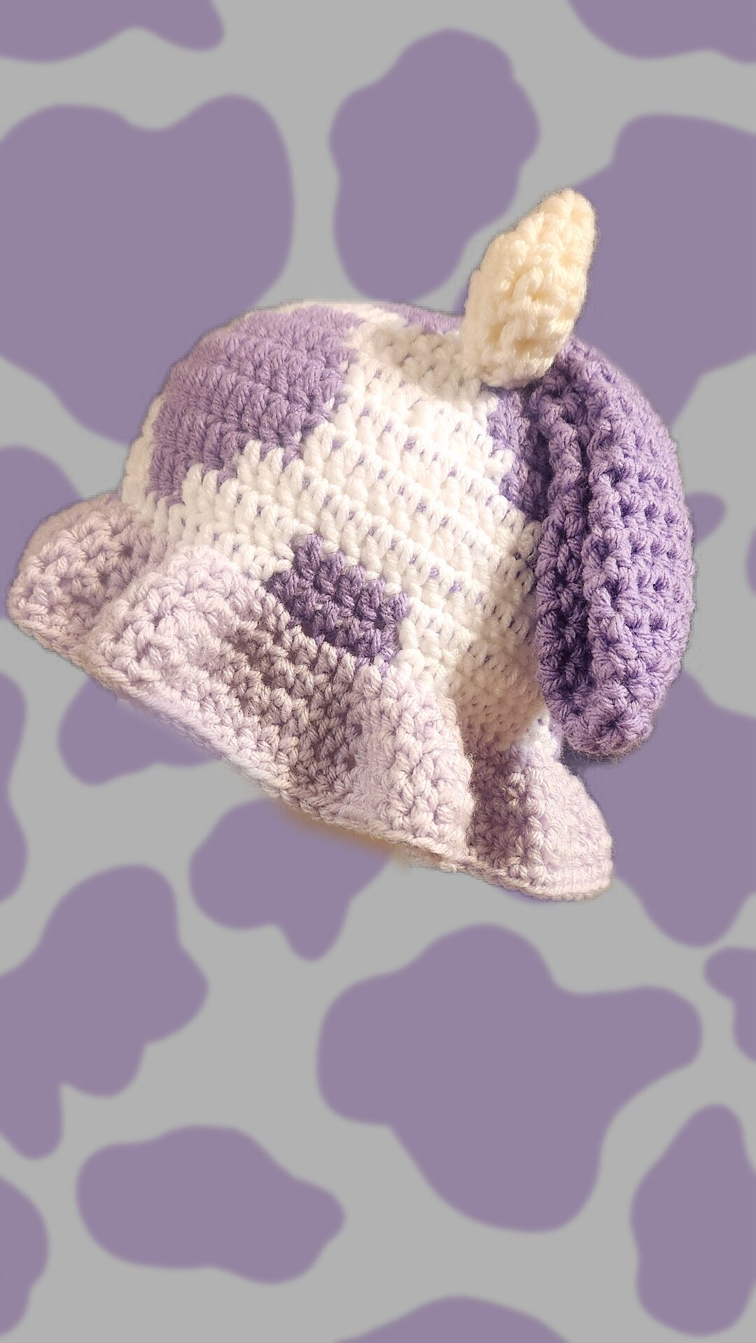 Lavender Moo Hat Cow Bucket Hat Ready to Ship - Etsy