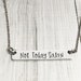 Not Today Satan Necklace, Metal Stamped Necklace, Funny Necklace, Adult ...