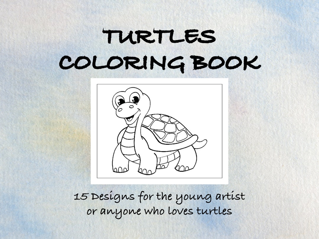 15 Designs of Turtles Coloring Pages, Digital Download, for Boys and ...