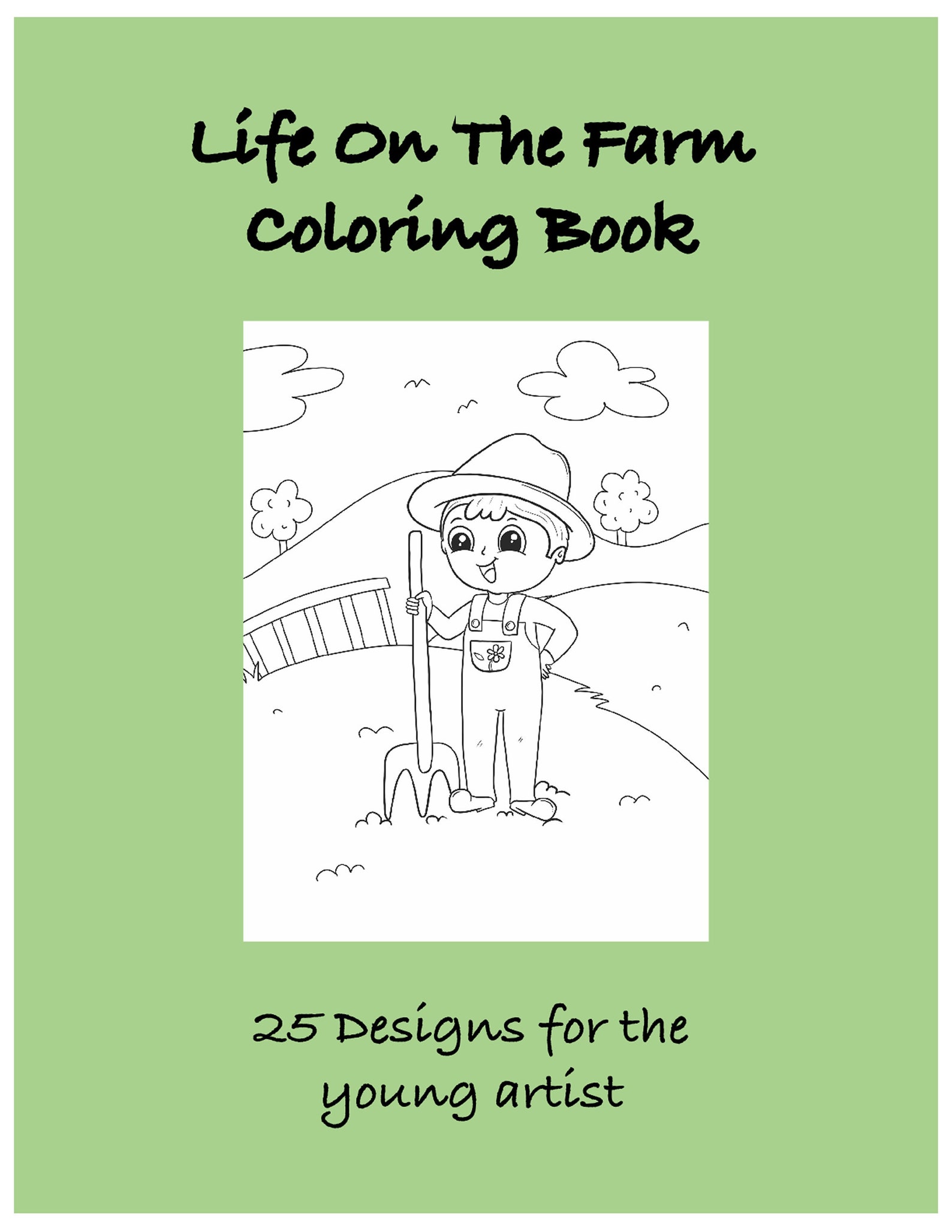 Life on the Farm Coloring Book, 25 Printable Coloring Pages, Digital ...