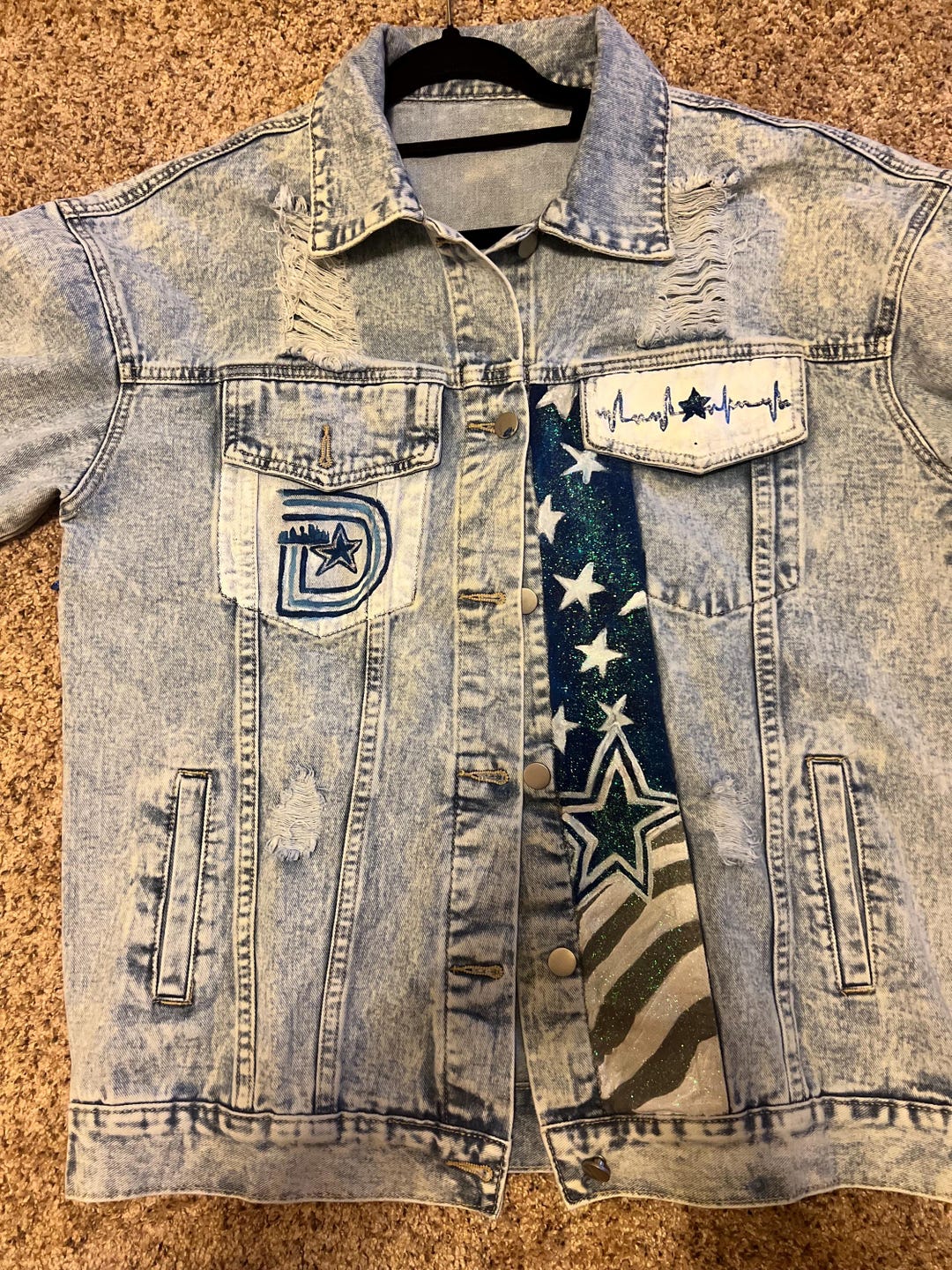 Custom Hand Painted Jacket - Etsy