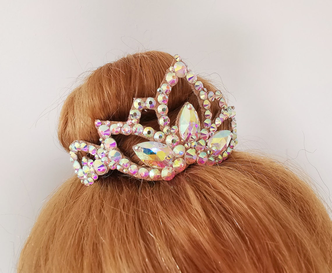 Rhythmic Gymnastics Hair Crown Bun Dance Hair Crown Skating - Etsy