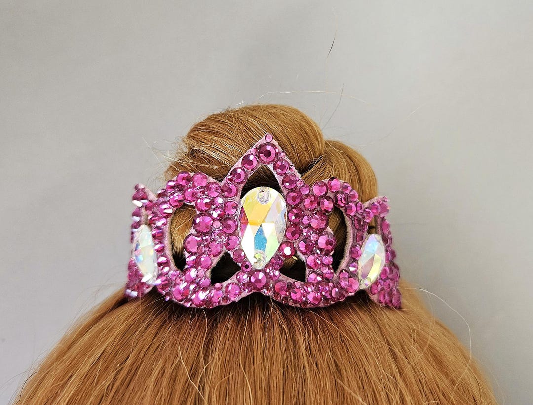 Rhythmic Gymnastic Hair Pink Gymnastics Crown Figure Skating Dress