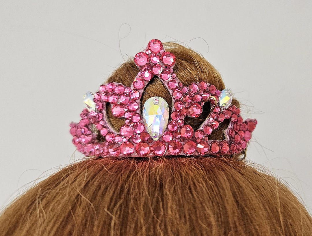 Rhythmic Gymnastic Hair Pink Gymnastics Crown Figure Skating Dress