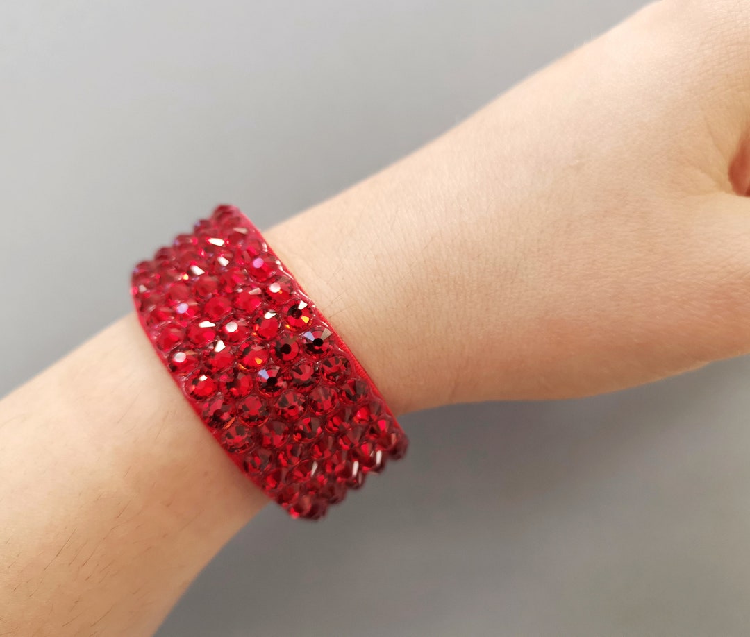 Ballroom Bracelet Red, Ballroom Dance Jewelry Siam, Red Latin Dress ...