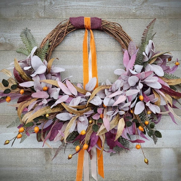 Purple Fall Wreath - Etsy