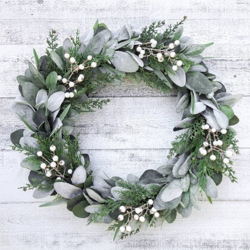 White Berry Wreath - Etsy