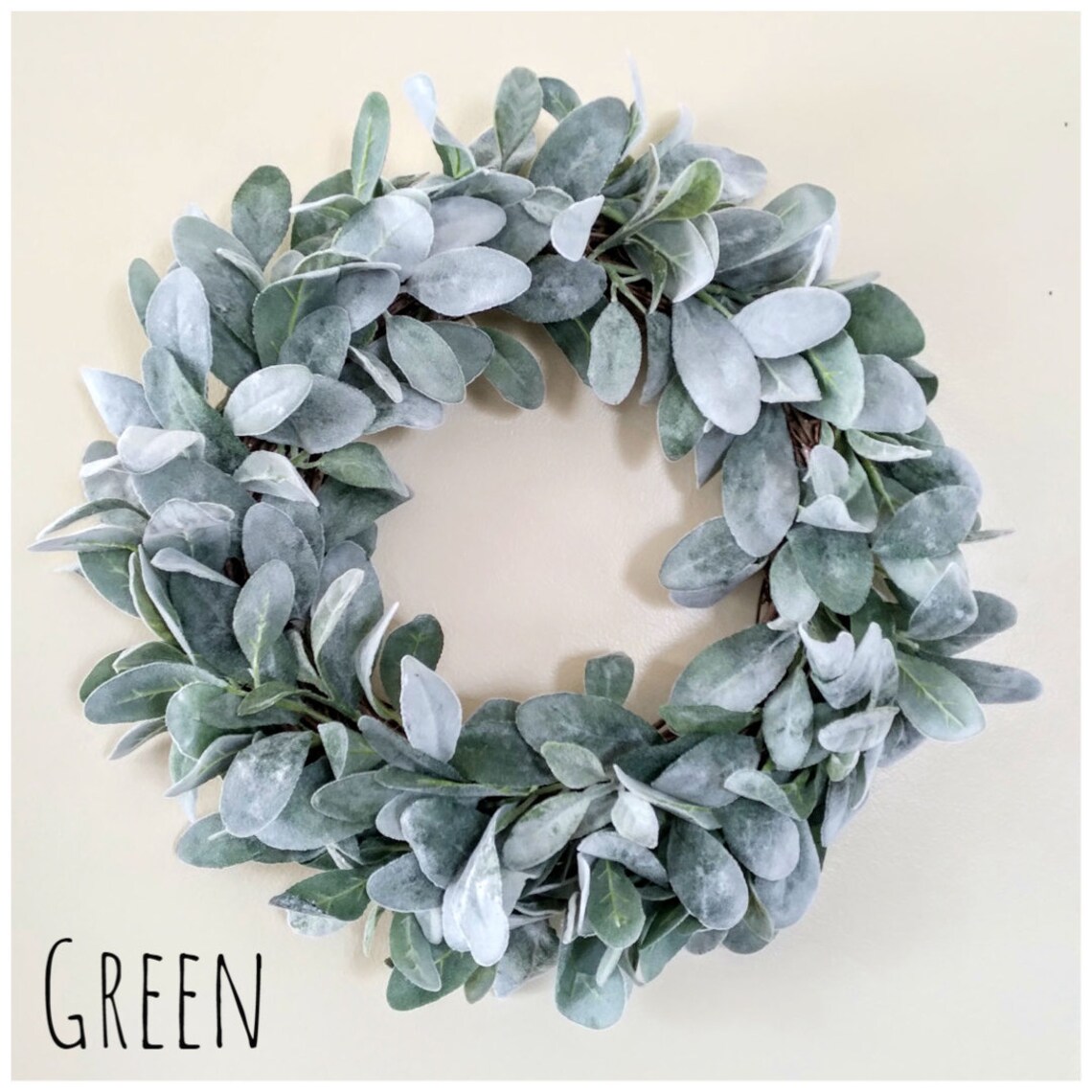 Lambs Ear Wreath Year Round Wreath Farmhouse Wreath All | Etsy