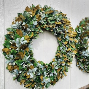 XL Winter Greenery Wreath, Large Christmas Wreath, Winter Wedding Decor ...