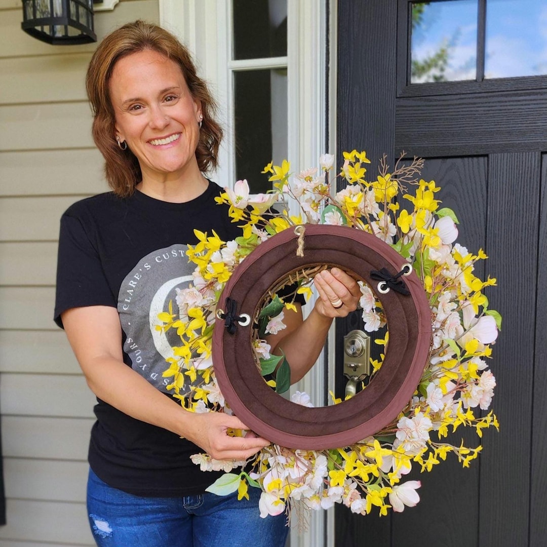 Front Door Wreath Pad, Quilted Wreath Backer, Wreath Pad, Door Saver ...