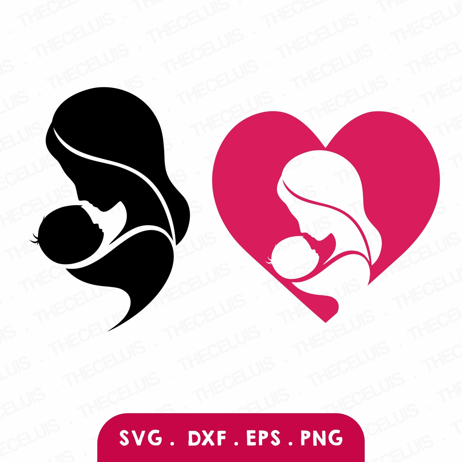 MOTHER and BABY Svg, Eps, Dxf, Png File Vinyl Cutting File, Newborn ...