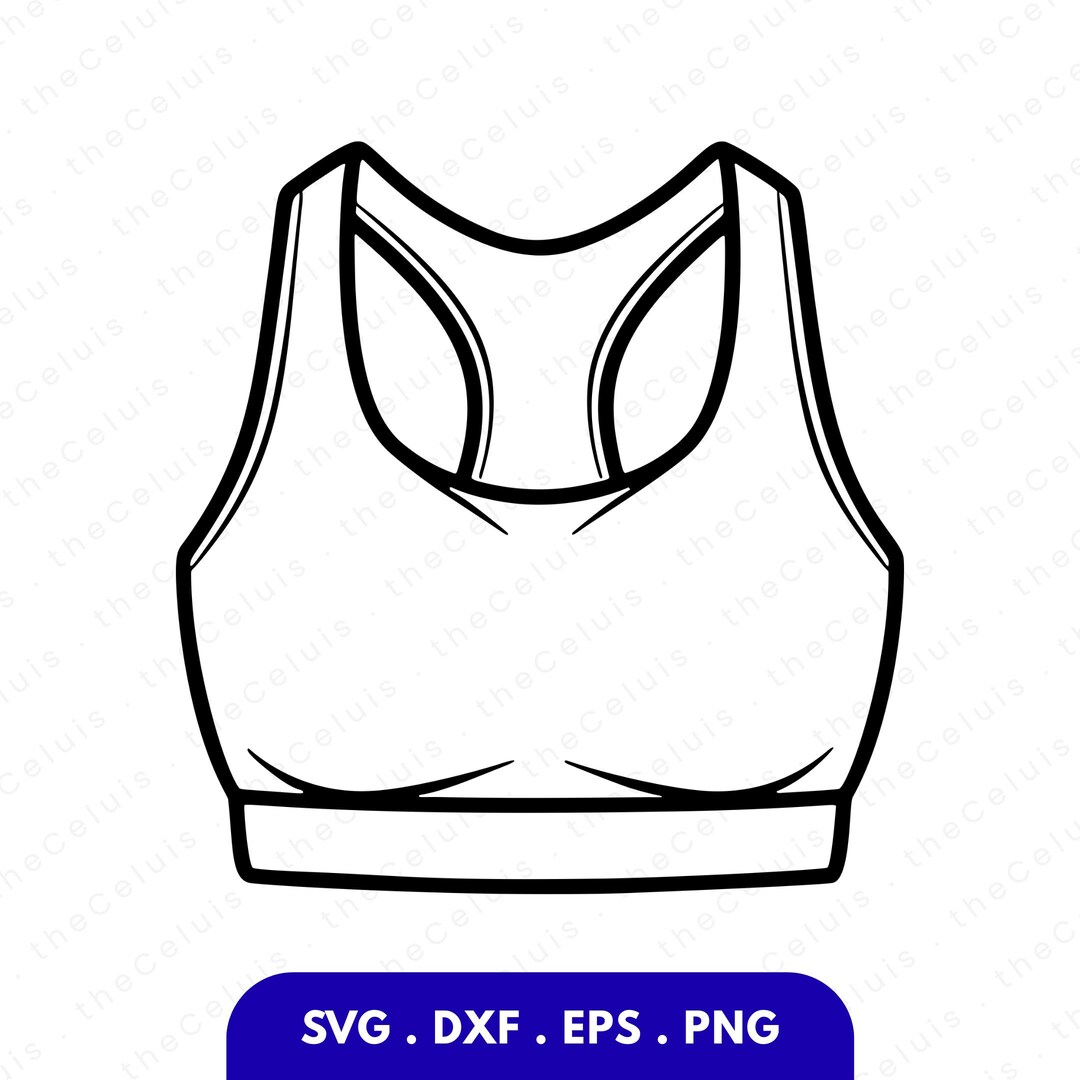 Sports Bra SVG PNG DXF Files: Sportswear Clipart for Cutting, Engraving ...