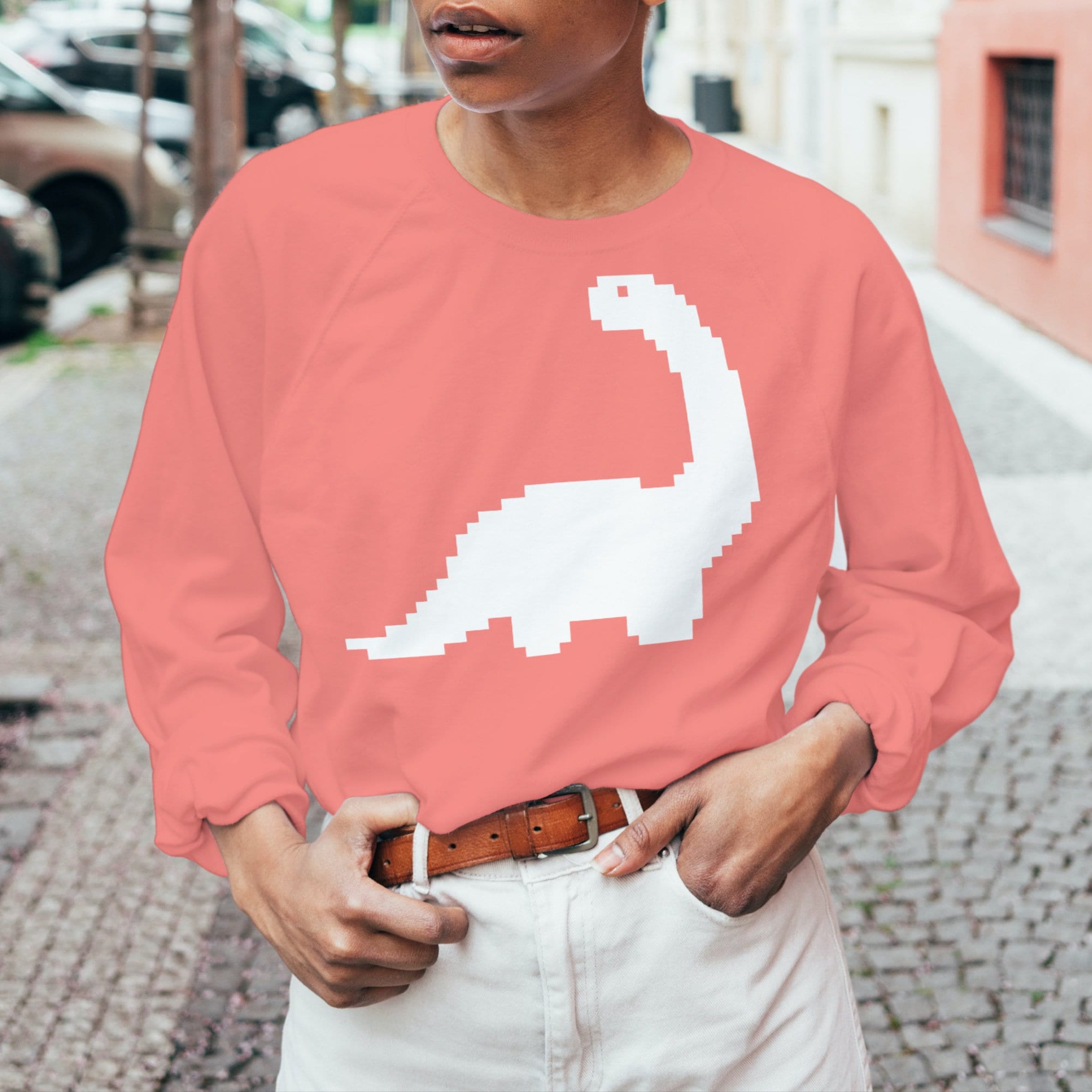 BRONTOSAURUS 8-bit Svg, Dxf, Eps, Png File Vinyl Cutting File, Dinosaur ...