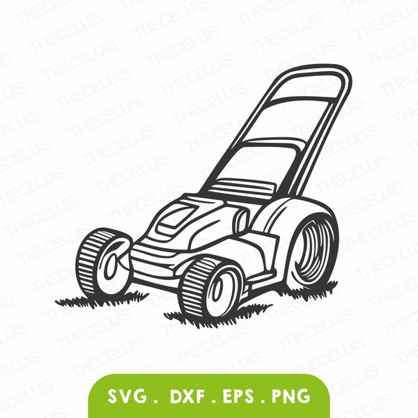 Lawn Mower Svg - Etsy