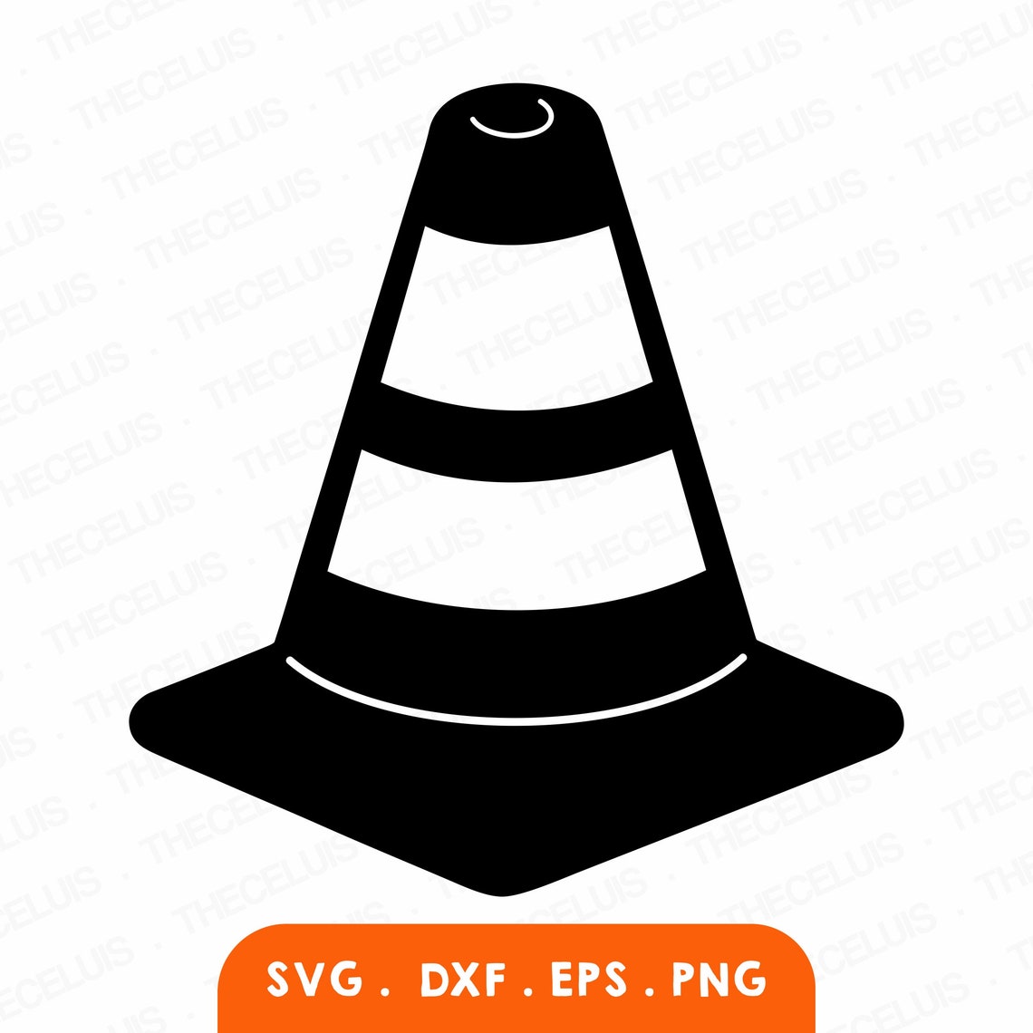Traffic Cone Svg, Dxf, Eps, Png File Vinyl Cutting File, Road Cone ...