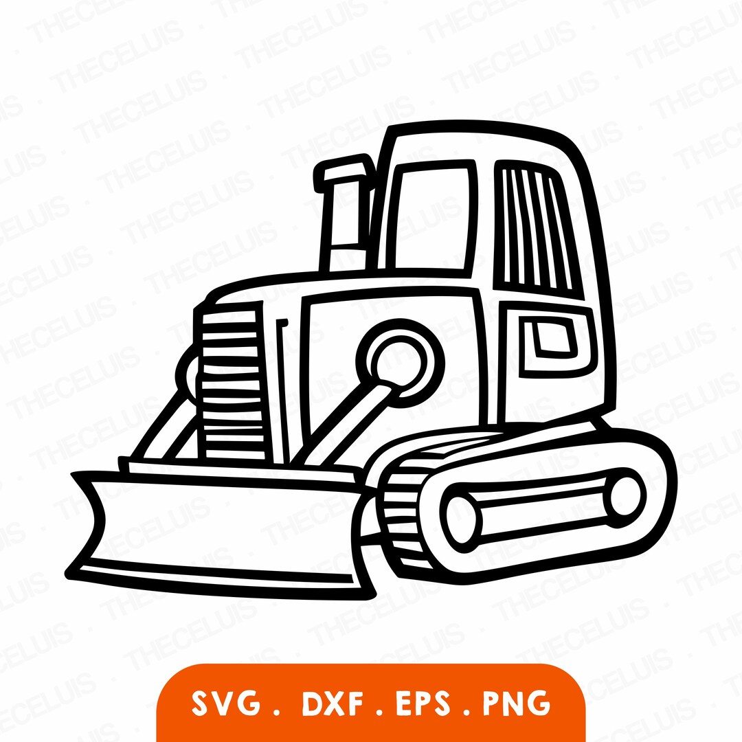 BULLDOZER Svg, Eps, Dxf, Png File - Cutting File, Dozer Digital File ...