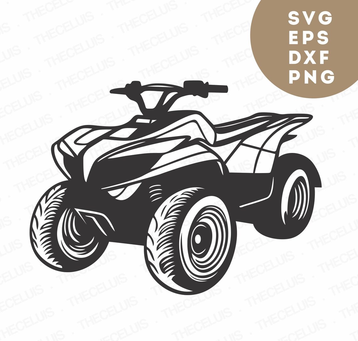 ATV Svg Eps Dxf PNG All-terrain Vehicle Cutting File - Etsy