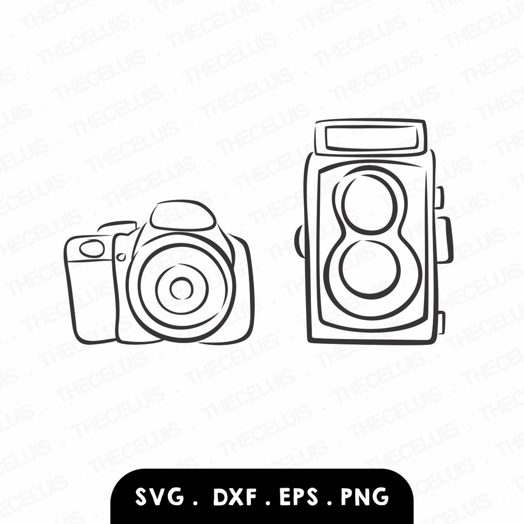 CAMERA Svg, Dxf, Eps, Png Files, Vinyl Cutting File, DSLR Clipart, Cnc ...