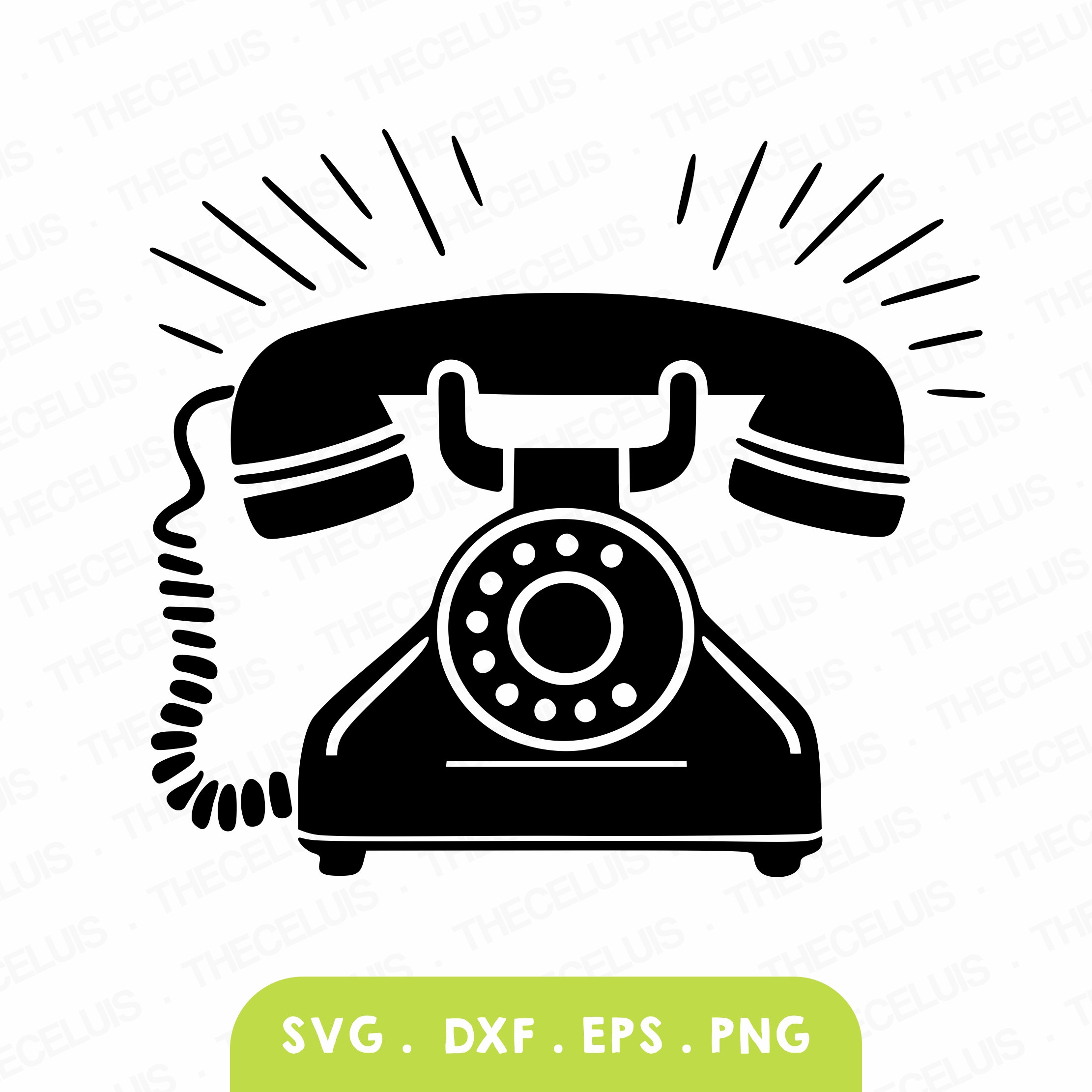 TELEPHONE Svg, Dxf, Eps, Png Files Vinyl Cutting File, Vintage ...