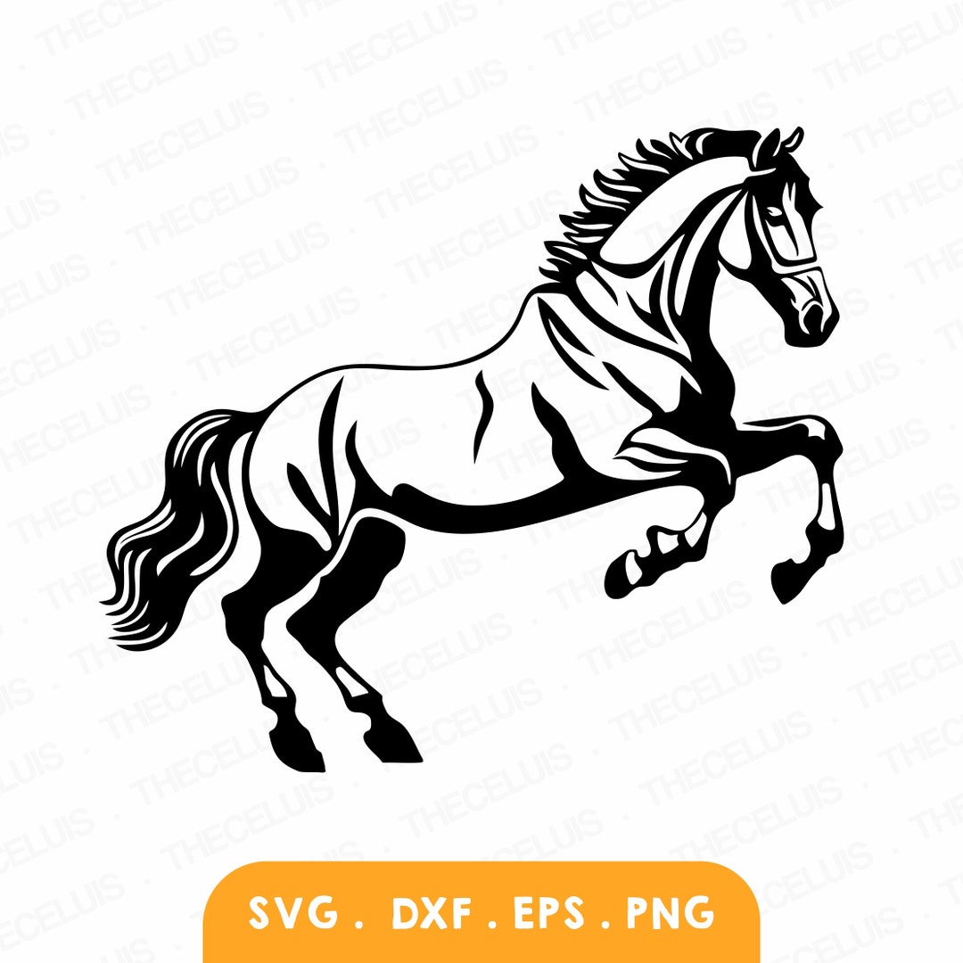 Pferd SVG-Dateien: Vinyl Schneiden, Gravieren, Clipart (Instant ...