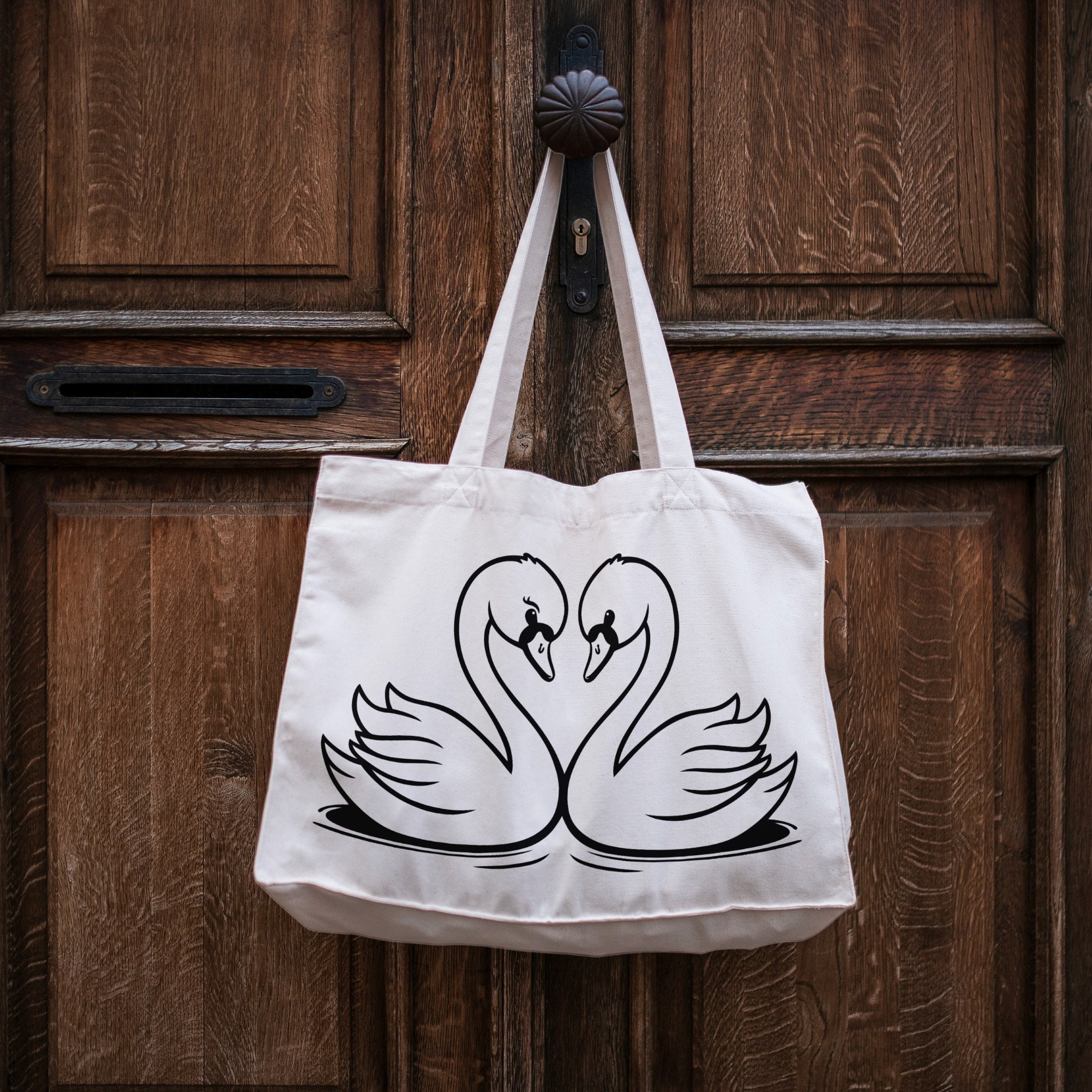 SWAN HEART SHAPE Svg, Dxf, Eps, Png File - Vinyl Cutting File, Bird ...