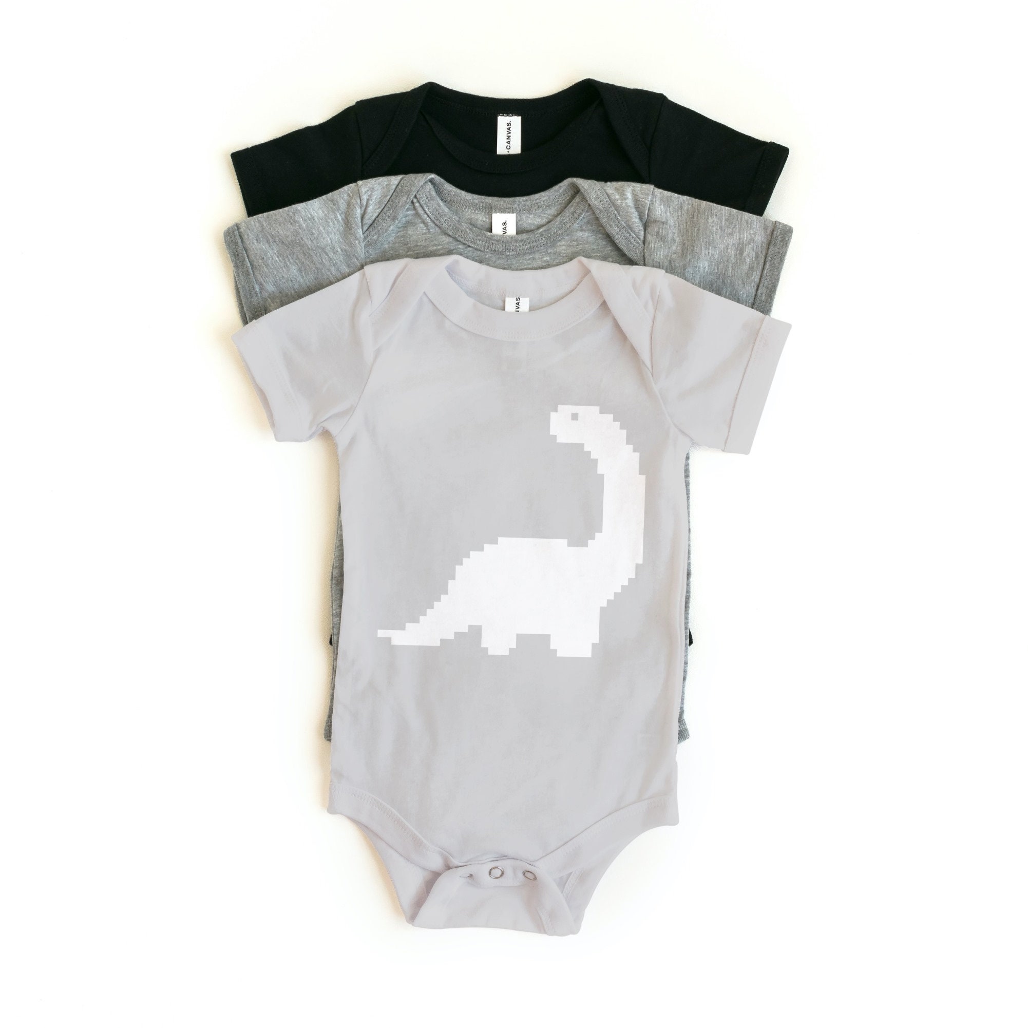 BRONTOSAURUS 8-bit Svg, Dxf, Eps, Png File Vinyl Cutting File, Dinosaur ...