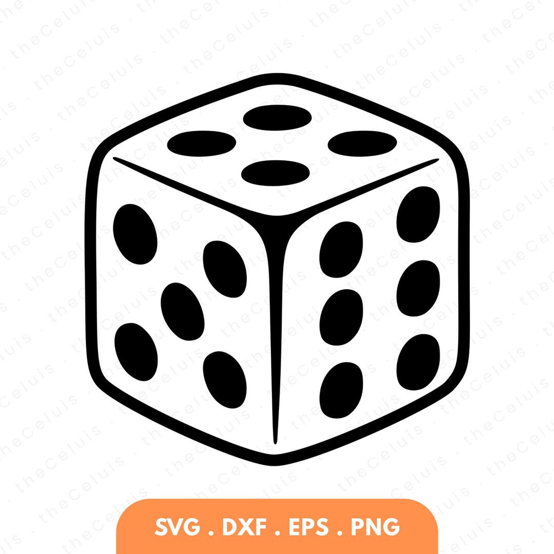 Dice Outline SVG PNG DXF Files: Board Games Clipart for Cricut ...