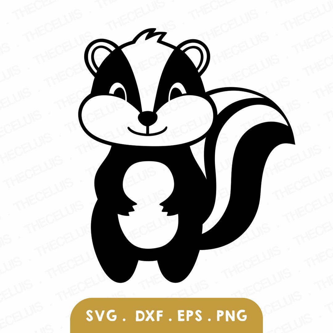 STANDING SKUNK Svg, Eps, Dxf, Png Files - Vinyl Cutting, Engraving ...