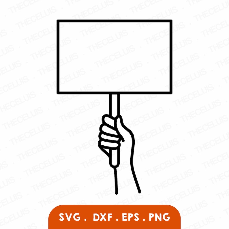 HAND Holding BLANK SIGN Svg, Dxf, Eps, Png File - Vinyl Cutting ...