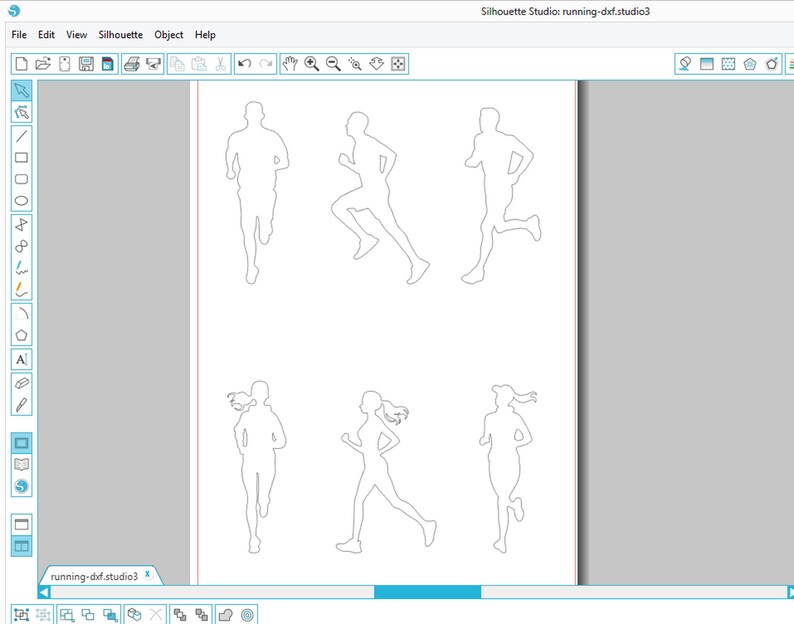 Running Silhouette SVG, DXF, Eps, PNG, Sports Vinyl Cutting File ...