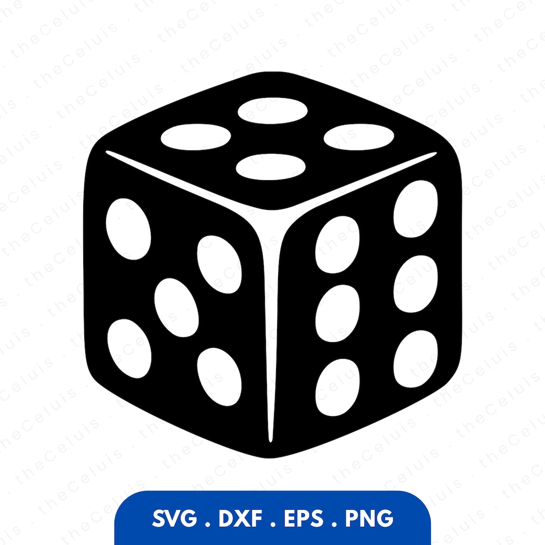 Dice SVG PNG Files; Dots Cube Clipart for Cricut, Silhouette (instant ...