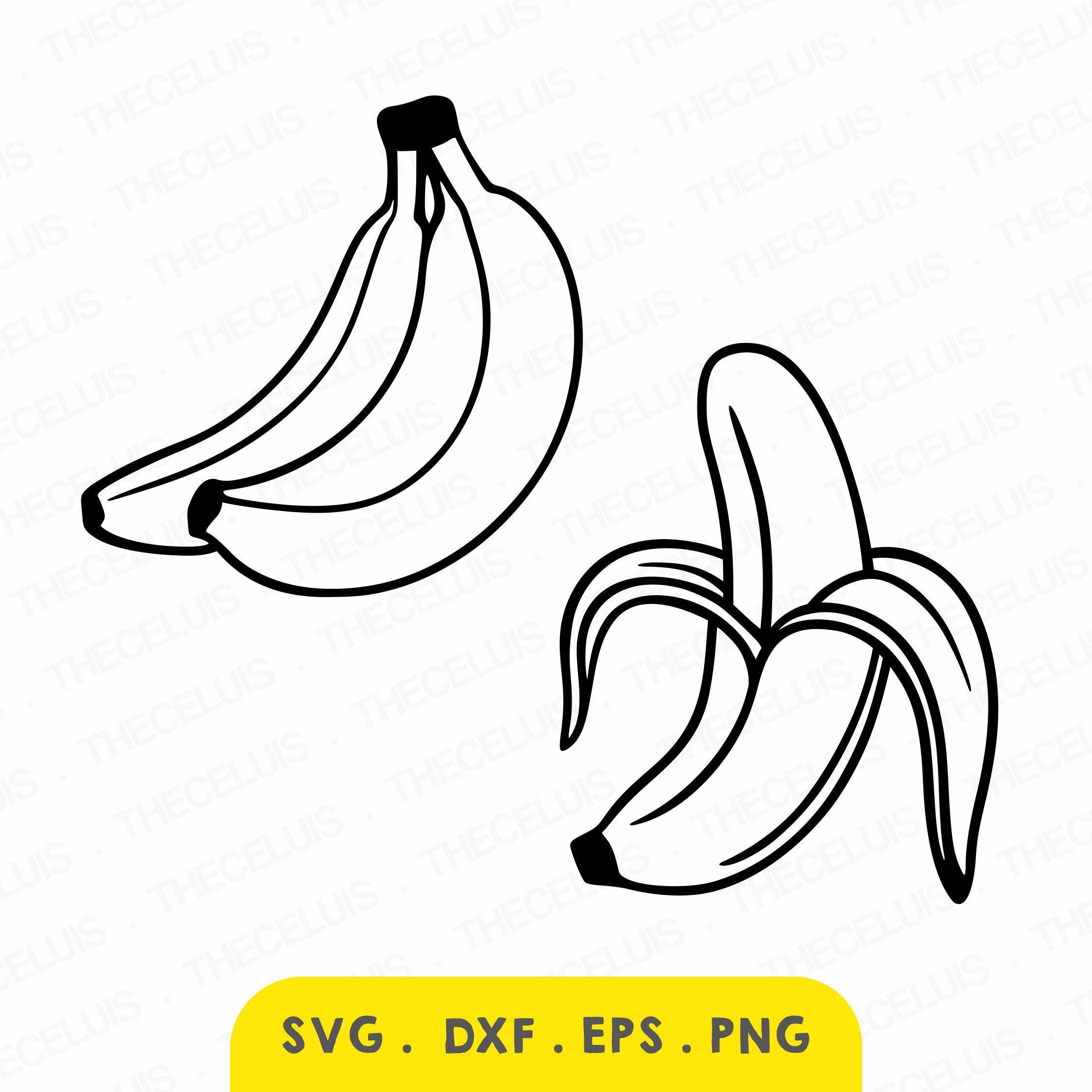 Banana Outline Clip Art