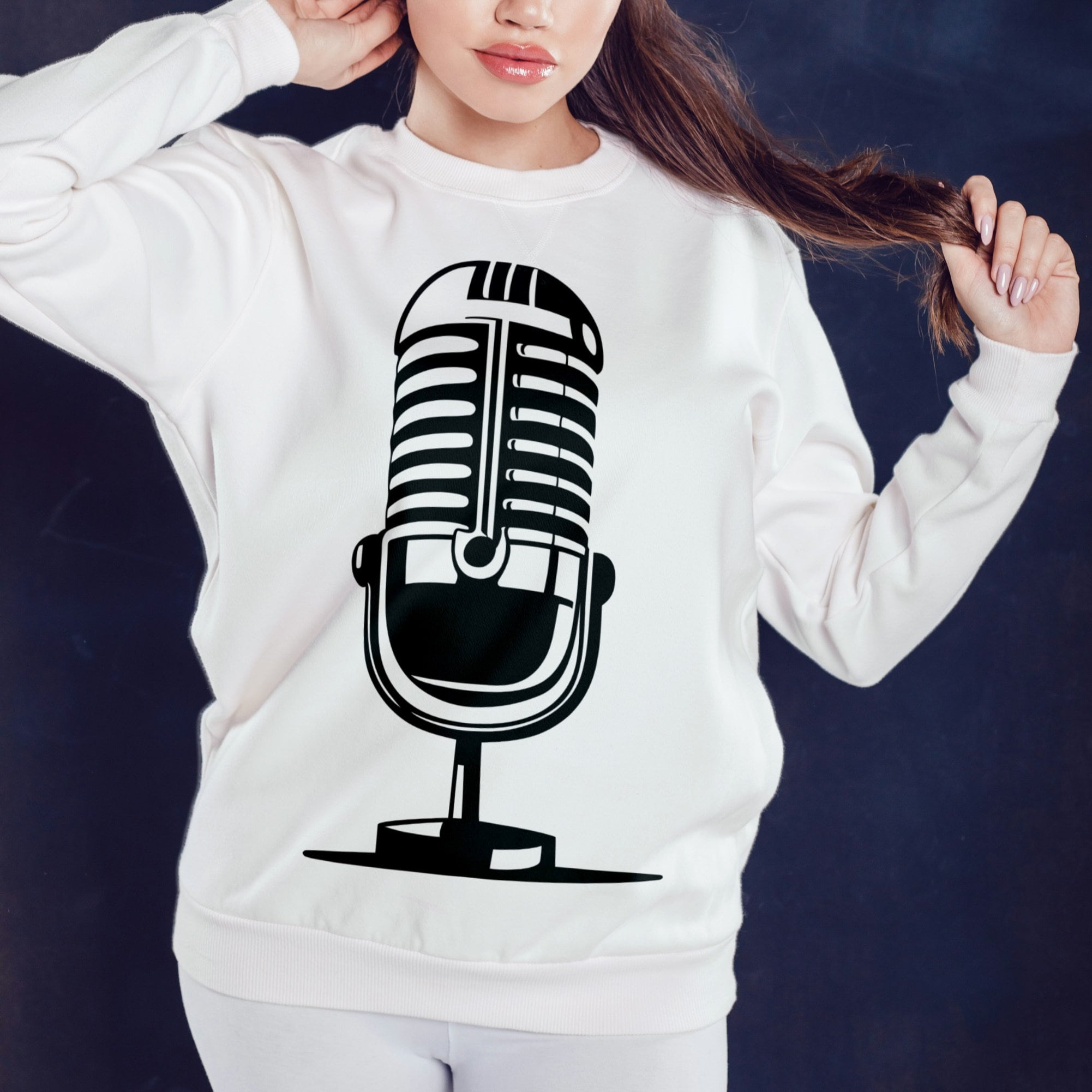 MICROPHONE Svg, Dxf, Eps, Png File - Vinyl Cutting File, ASMR Digital ...