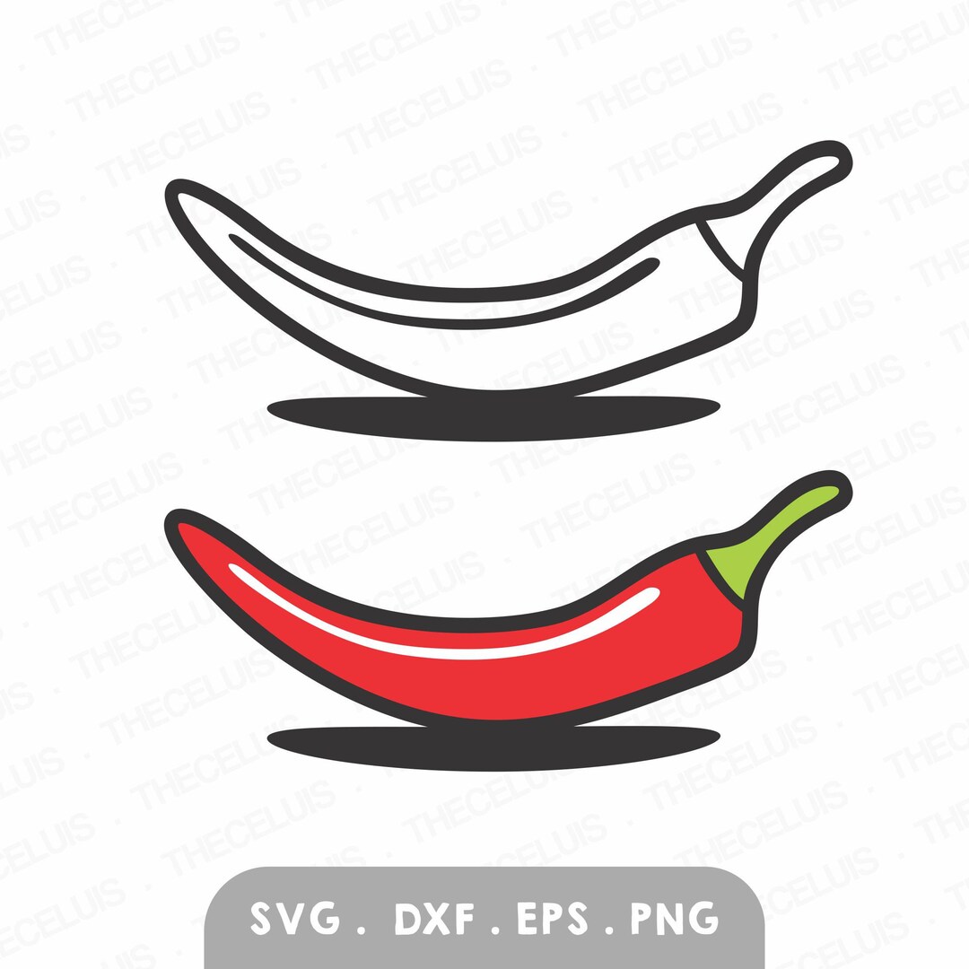 Chili Layered SVG: Spicy Clipart for Cutting, Engraving, Printing ...
