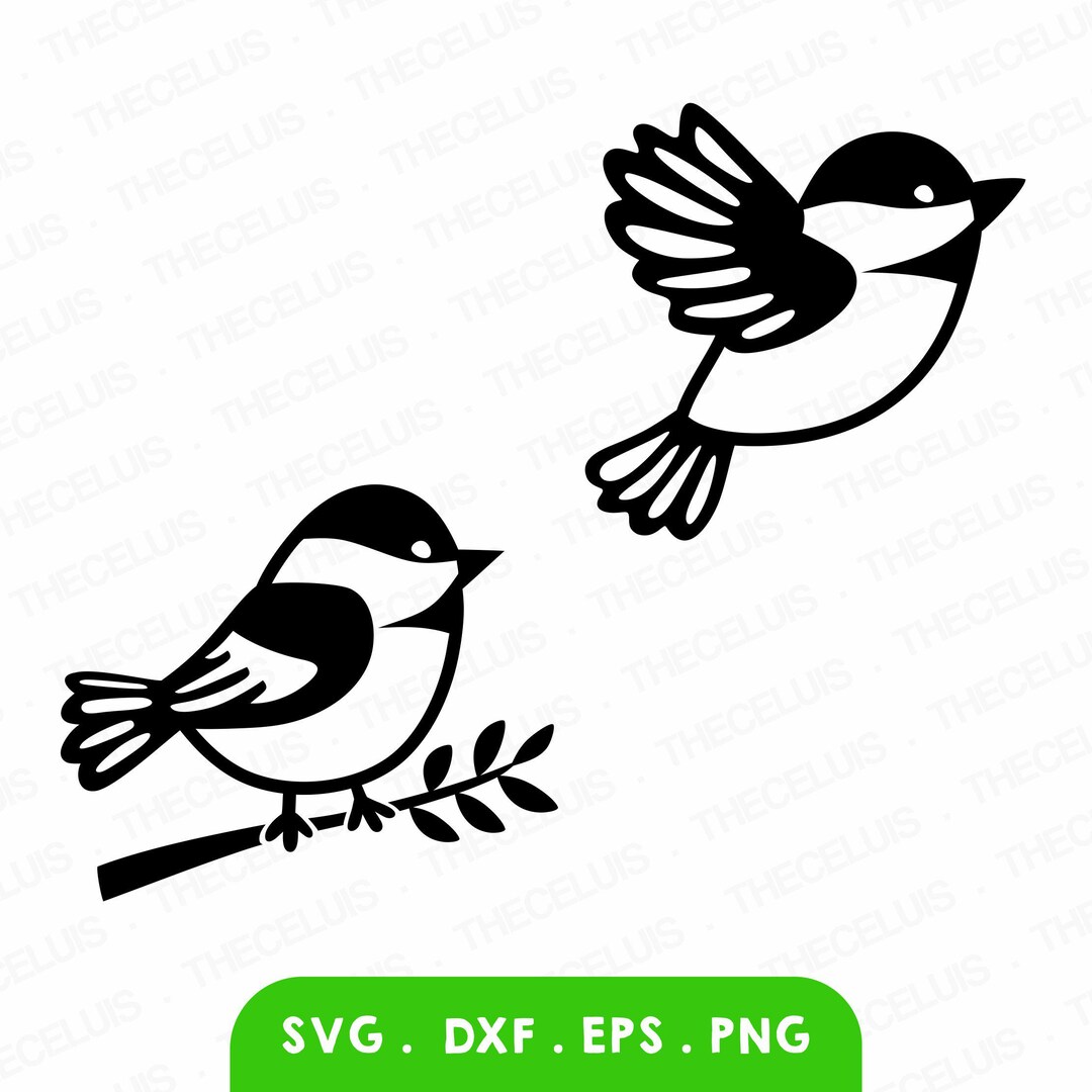 CHICKADEE Svg, Eps, Dxf, Png Files - Vinyl / Sticker Cutting File, Bird ...
