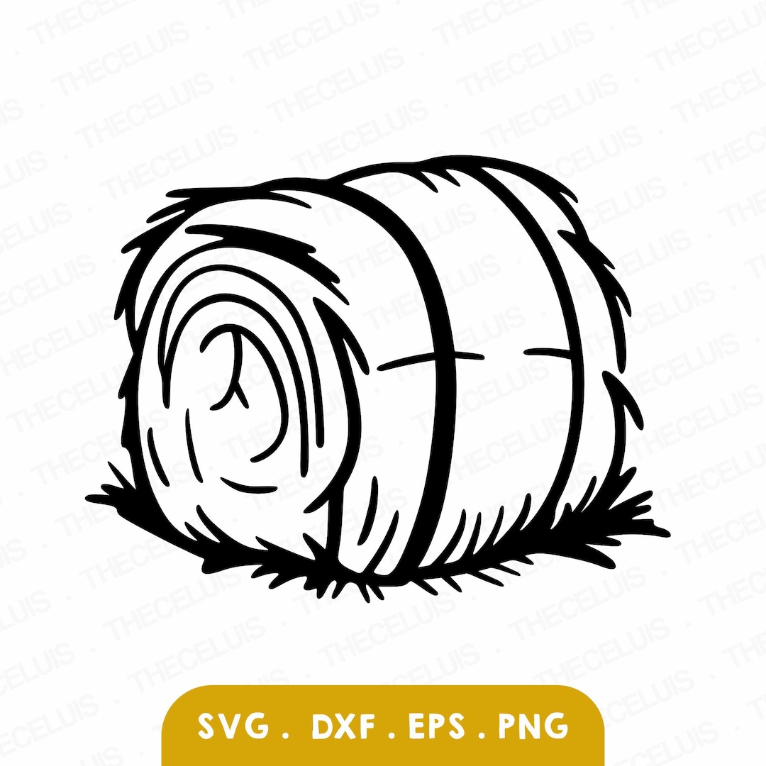 HAY BALE Svg, Dxf, Eps, Png Files - Vinyl / Sticker Cutting, Engraving ...