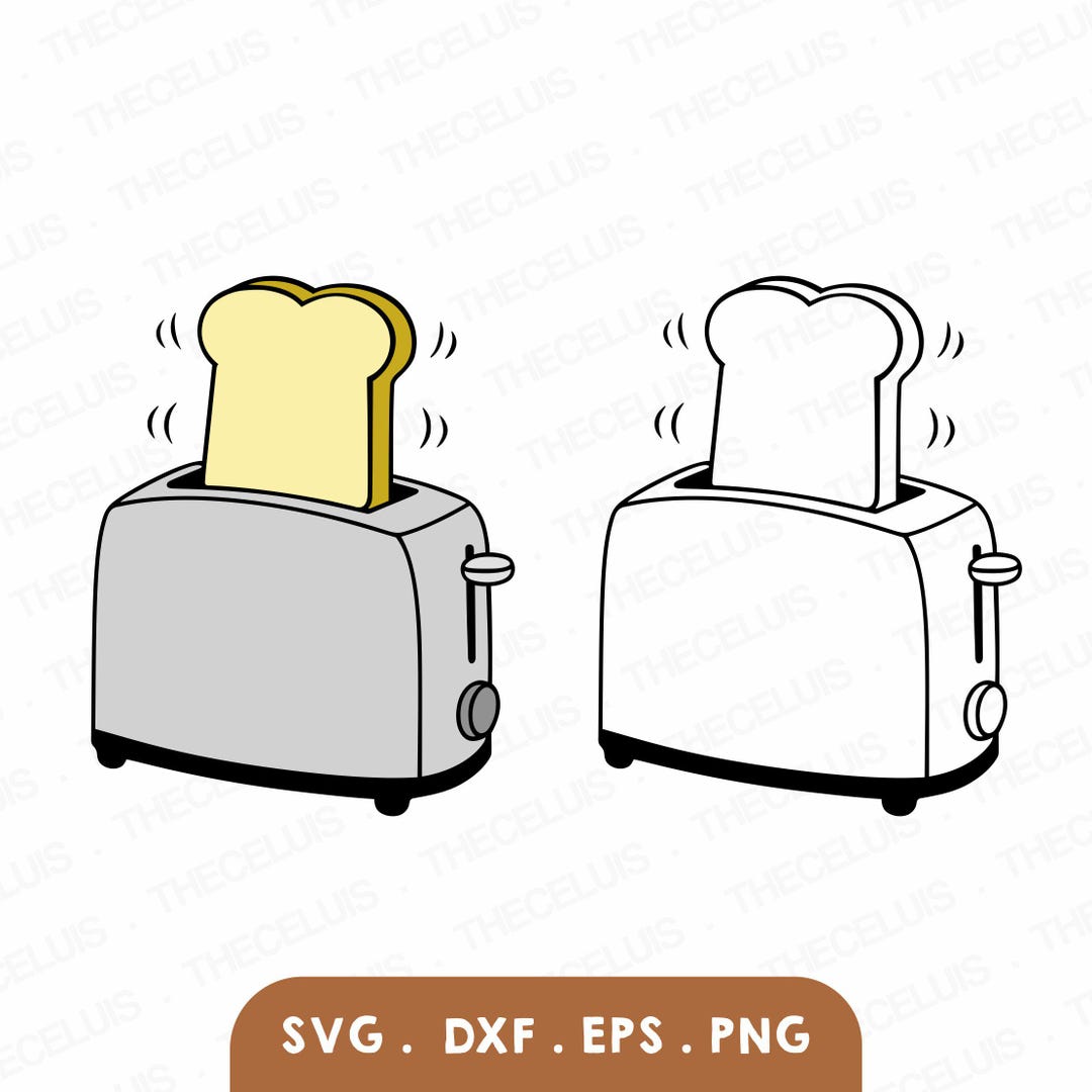 BREAD TOASTER LAYERED Svg, Dxf, Eps, Png Files - Vinyl / Sticker ...