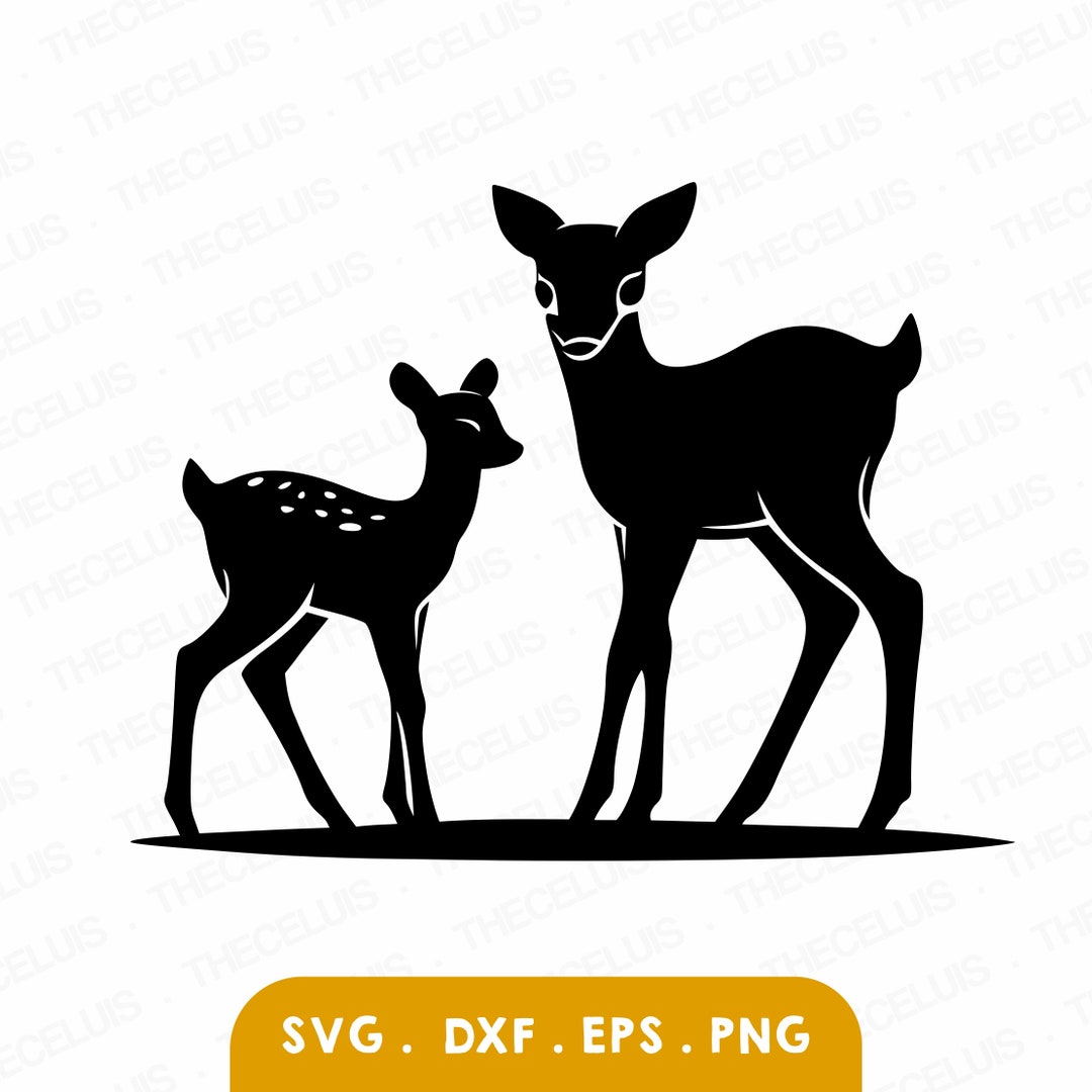 DOE and FAWN Svg, Dxf, Eps, Png File - Vinyl Cutting File, Deer Digital ...