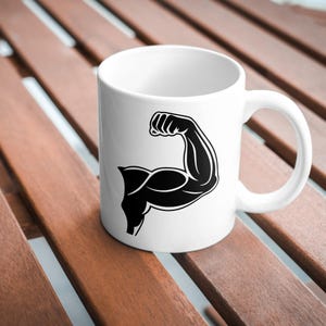 BICEPS Svg, Eps, Dxf, Png Files - Vinyl / Sticker Cutting File, Muscle ...