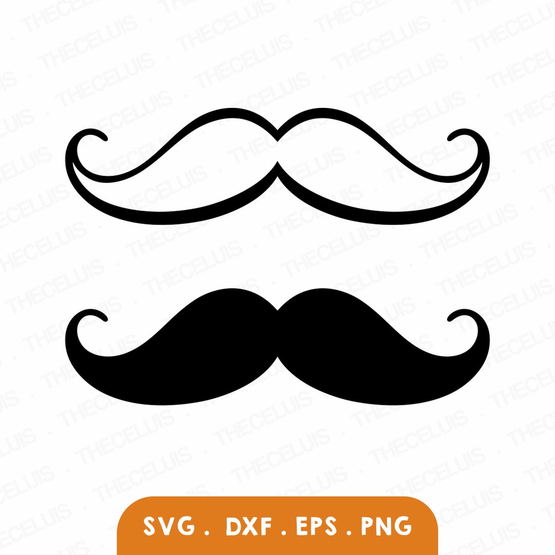 MOUSTACHE Svg, Eps, Dxf, Png - Vinyl Cutting File, Hipster Digital File ...
